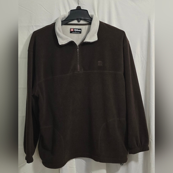 Wilson | Sweaters | Wilson Mens Dark Brown Quarter Zip Sweater W ...